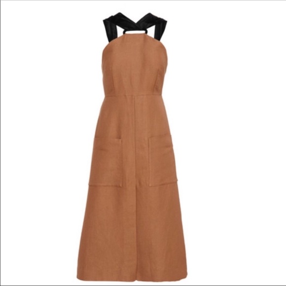 Isa Arfen | Dresses | Isa Arfen Halter Dress With Plexi Loop Silk Ties ...